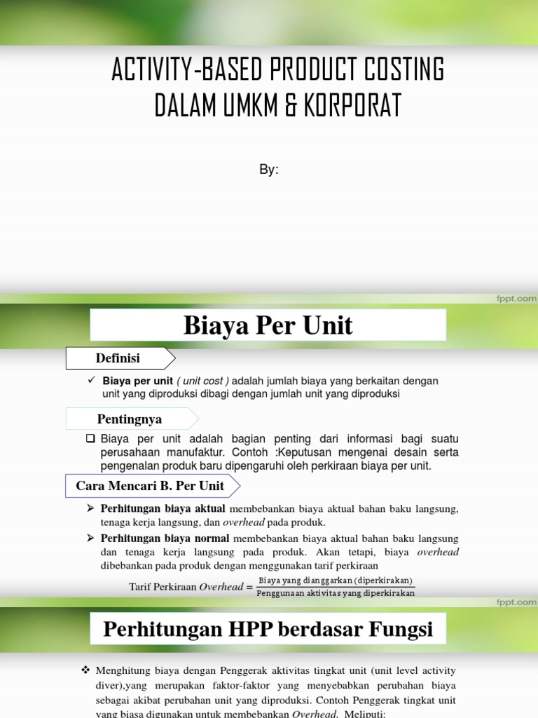 Activity Based Product Costing Dalam Umkm Korporat | PDF | Komputer