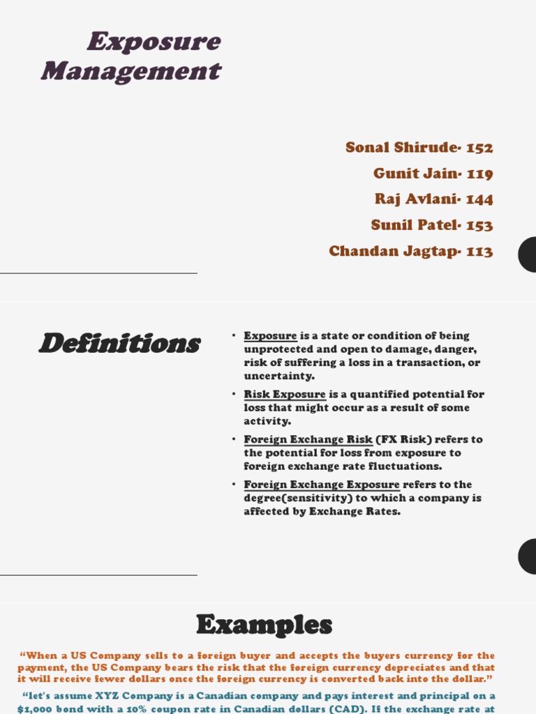 Exposure Management: Sonal Shirude-152 Gunit Jain - 119 Raj Avlani ...