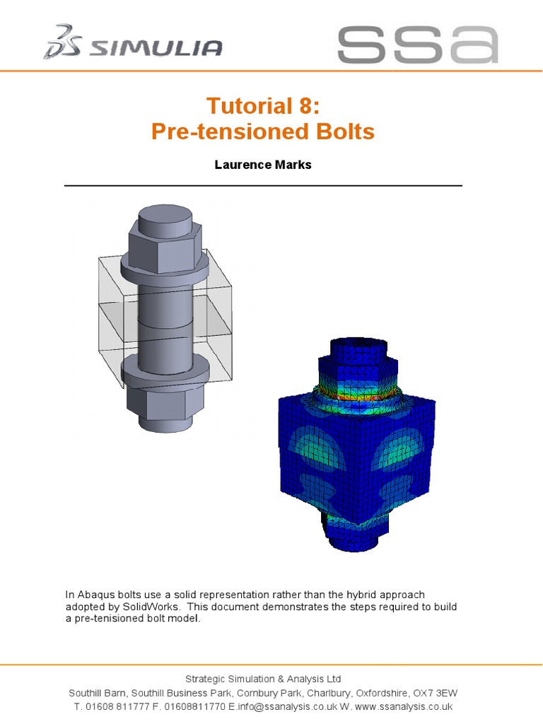 Tutorial 8 - Bolts | PDF | Materials Science | Applied And ...