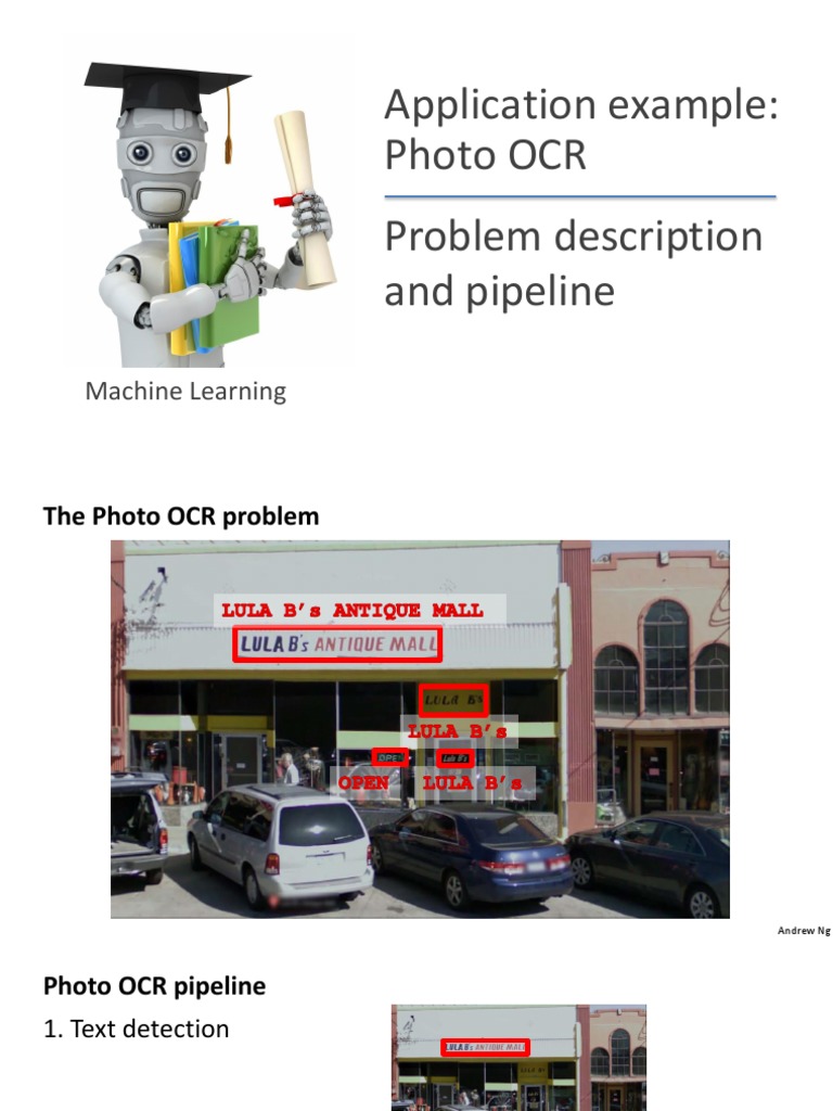Application Example: Photo OCR Problem Description and Pipeline | PDF ...