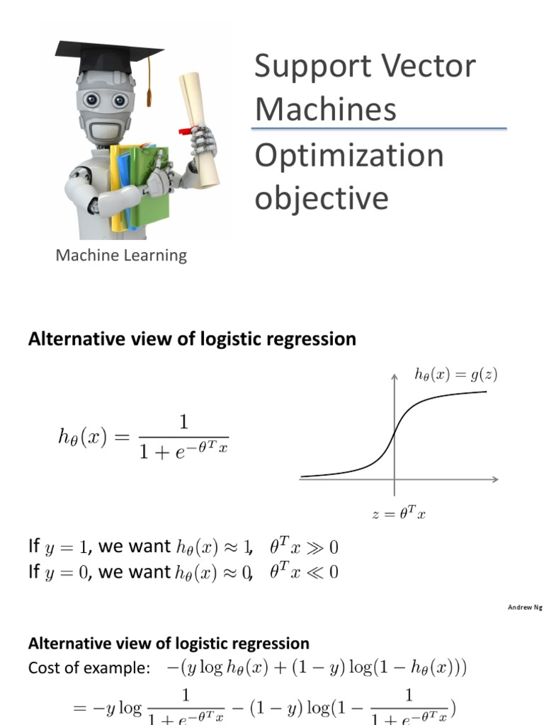 Support Vector Machines Optimization Objective: Machine Learning | PDF ...