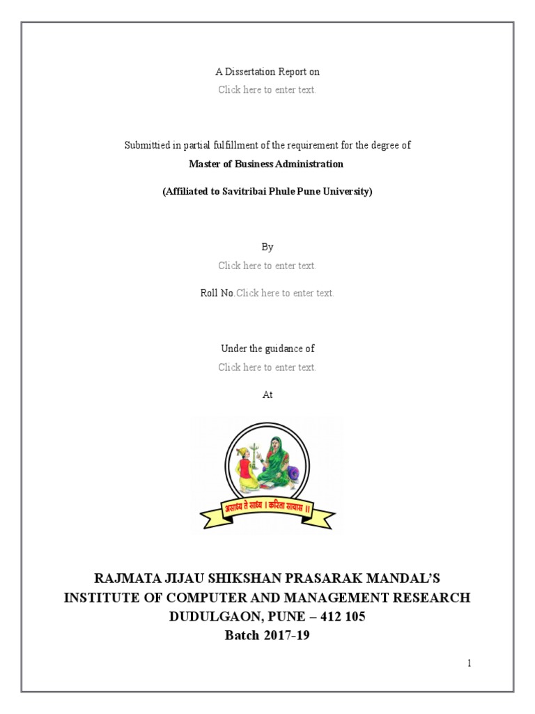 Dissertation Format | PDF