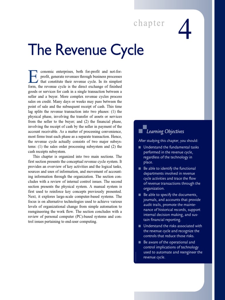 Overview of Revenue Cycle Processes | PDF | Debits And Credits | Receipt