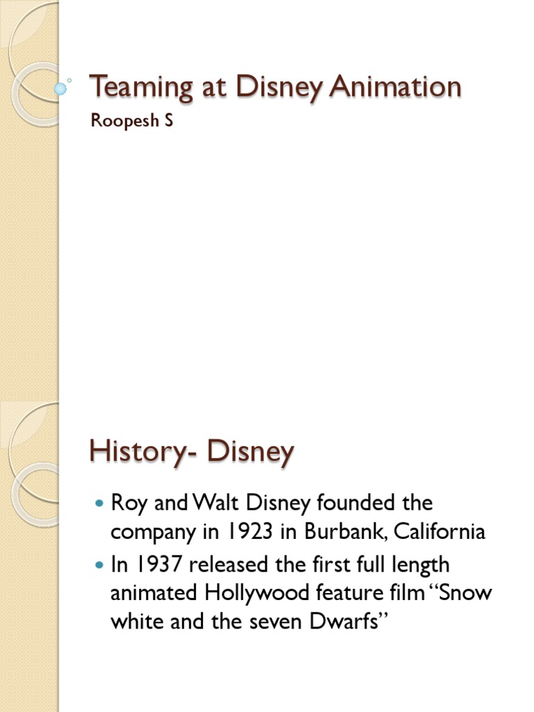 Teaming at Disney Animation | PDF