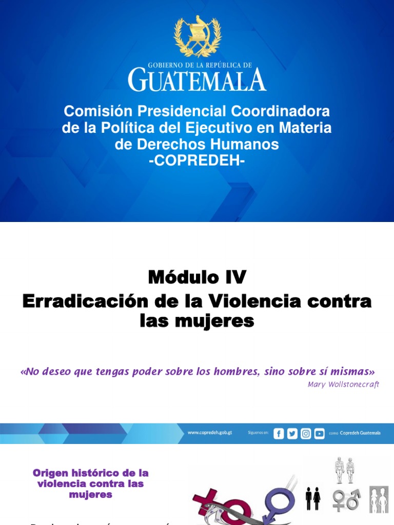 Modulo 4 Copredeh | PDF | La violencia contra las mujeres | Violencia