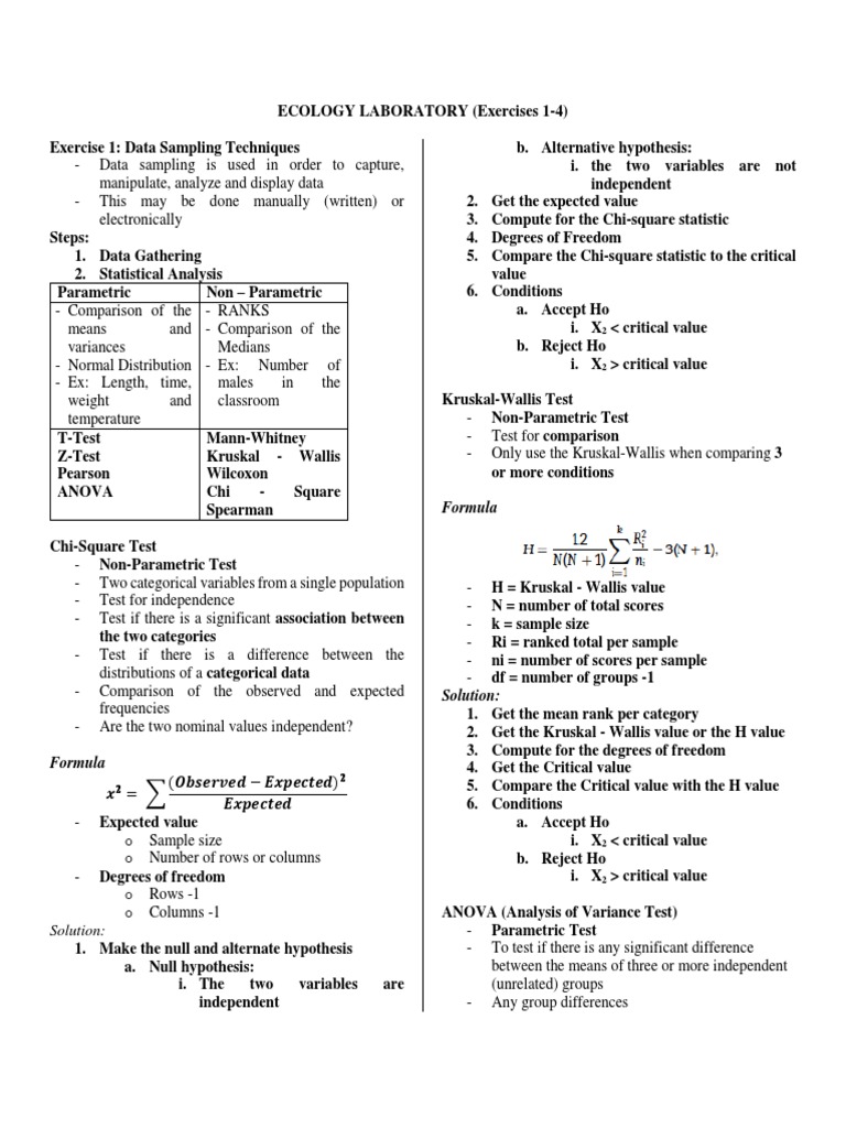 ECOLOGY LABORATORY Reviewer Revised | Download Free PDF | Ecosystem ...