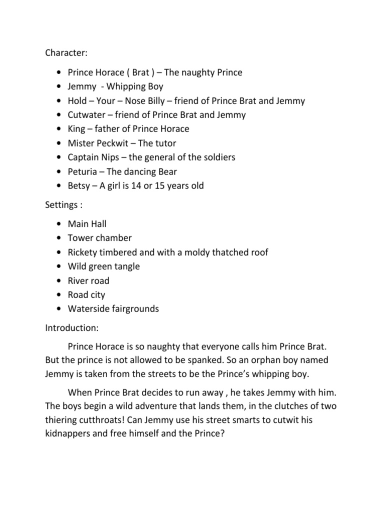 The Whipping Boy | PDF | Nature