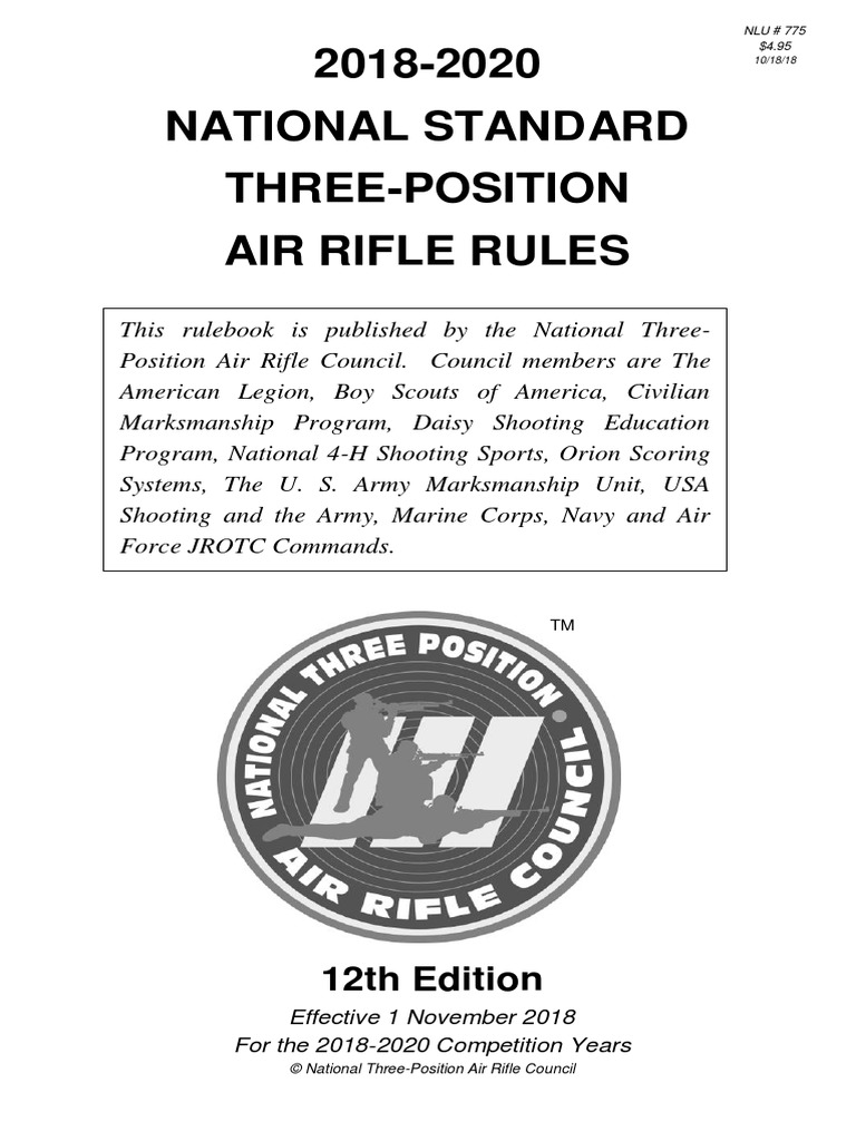 2018-2020 National Standard Three-Position Air Rifle Rules: 12th ...