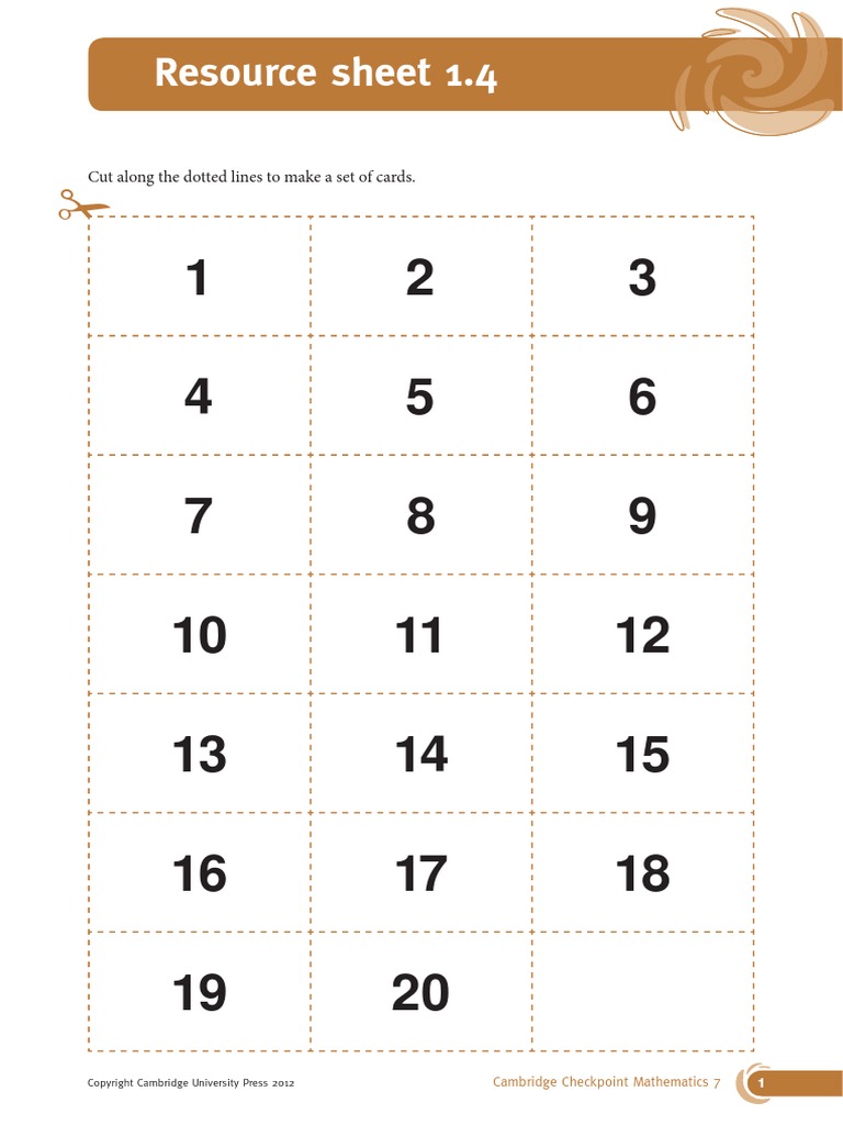 Resource Sheet U01.4 PDF | PDF