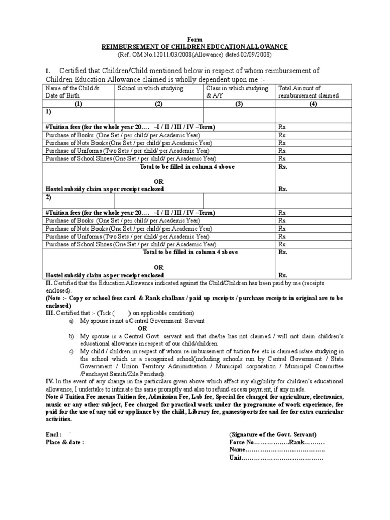 Cea Form | PDF | Fee | Payments