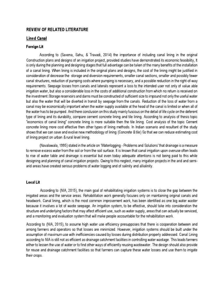 RRL + Citation | PDF | Irrigation | Flow Measurement