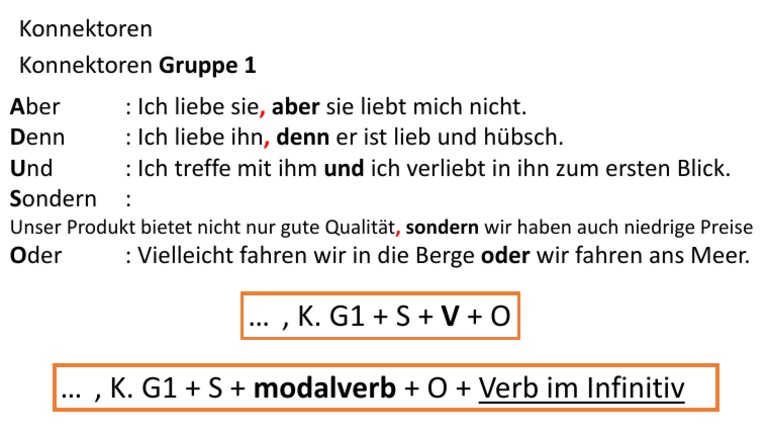 Aduso Konnektor | Konnektoren für Hauptsätze – NTBA