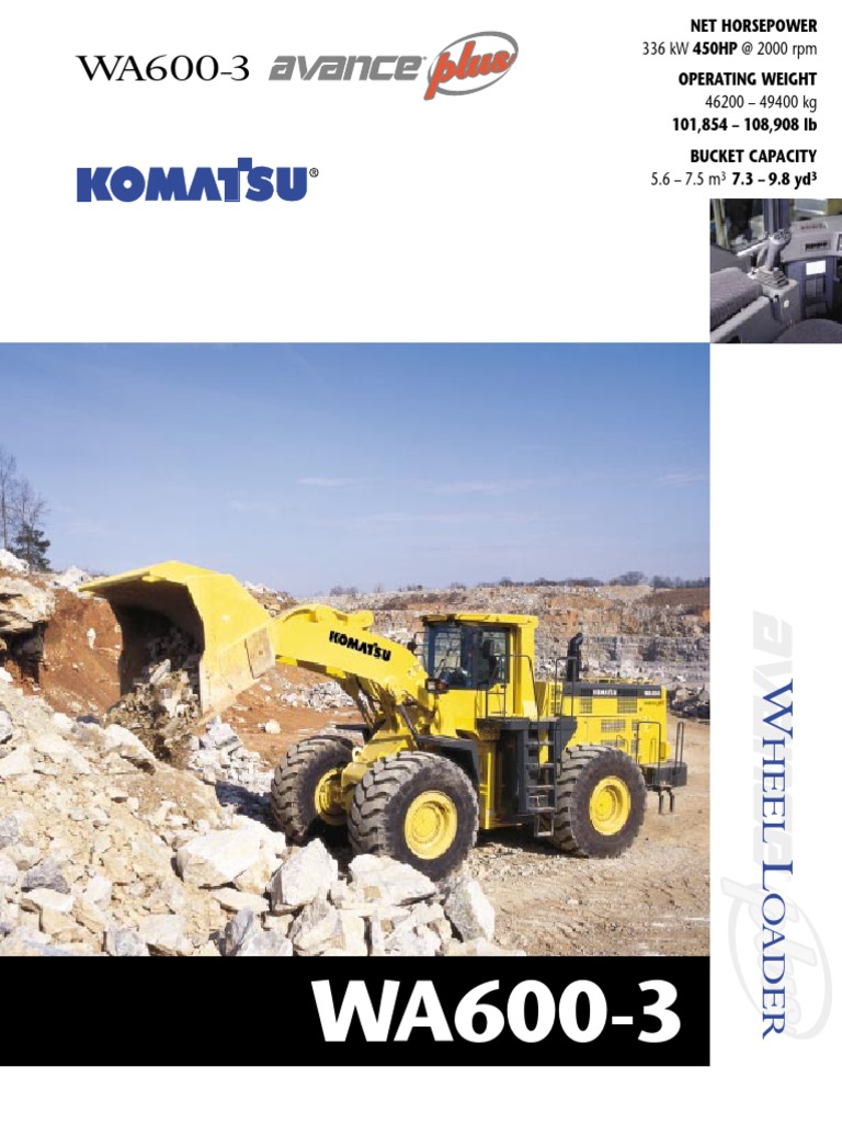 Wa 600-3 PDF | PDF | Automatic Transmission | Transmission (Mechanics)