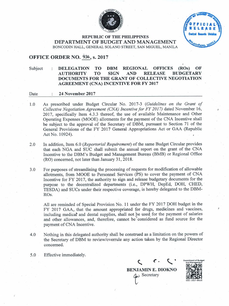 Circular Letter No. 2017 - 8 | PDF | Budget | Government