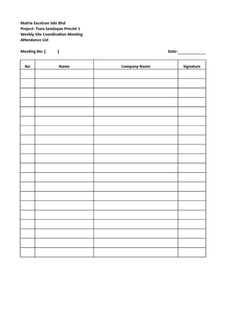 Matrix Excelcon SDN BHD Project: Tiara Sendayan Precint 1 Weekly Site ...