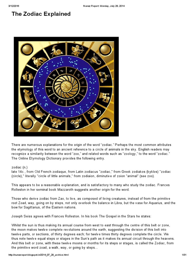 Zodiac Explained 12 Constellations | Serpents In The Bible | Zodiac