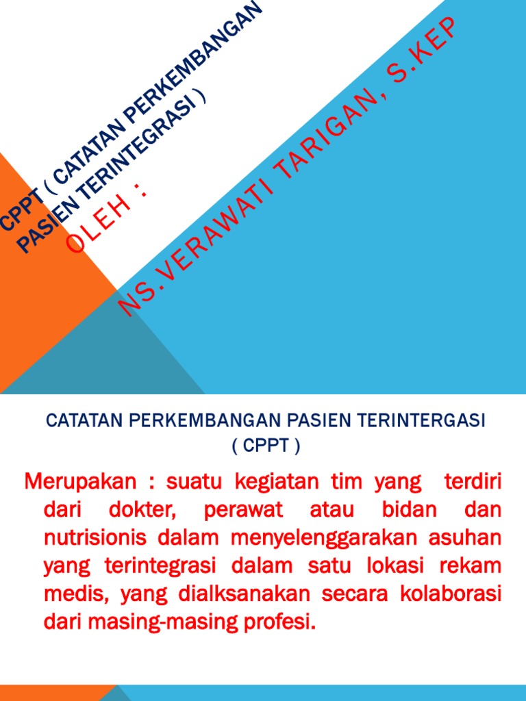 POWER POINT CPPT (Catatan Perkembangan Pasien Terintegrasi) Vera 2 | PDF