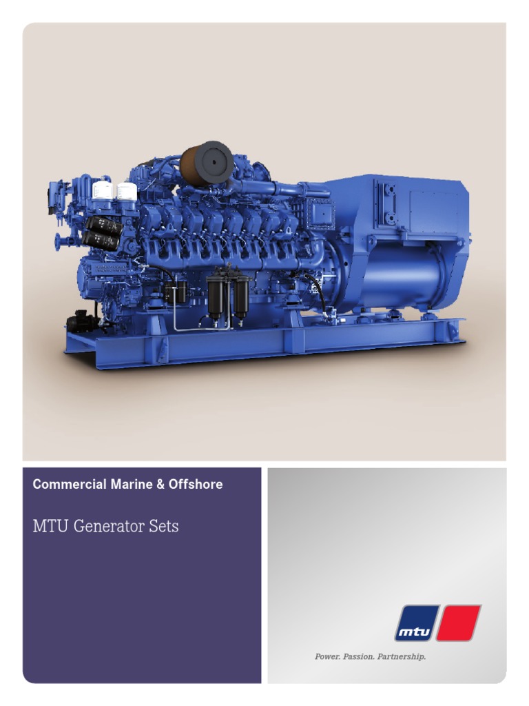 MTU Marine Generator Sets Overview | PDF | Engines | Electric Generator