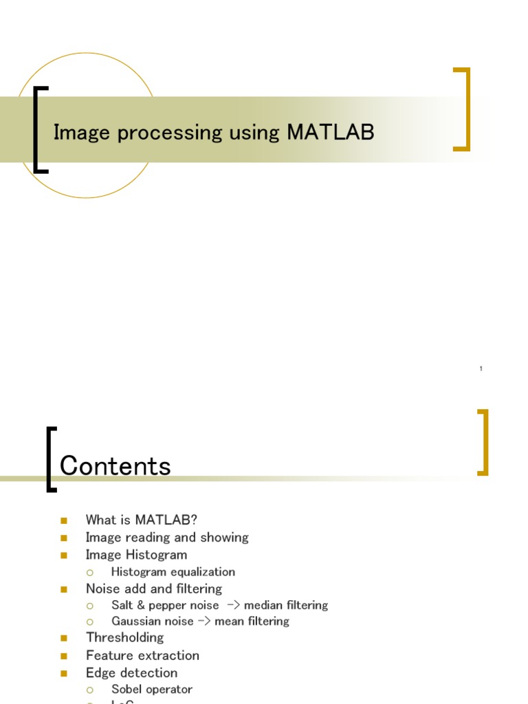Image Processing Using MATLAB | PDF | Parameter (Computer Programming ...