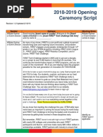 Sportsfest 2018 Emcee Script | PDF