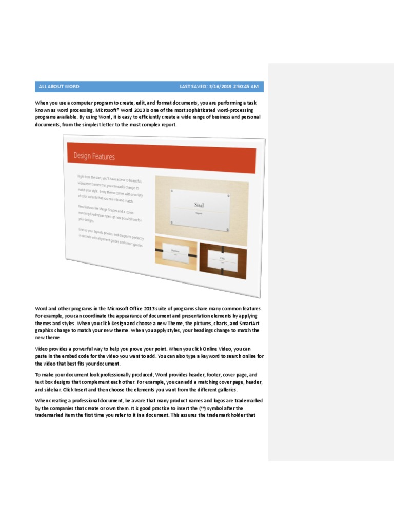 Word 2-1a | PDF | Page Layout | Computing