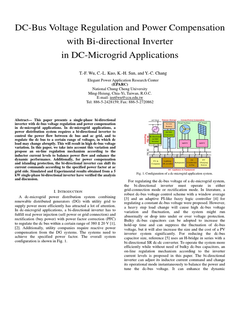 DC-Bus Voltage Regulation and Power Compensation With Bi-Directional ...