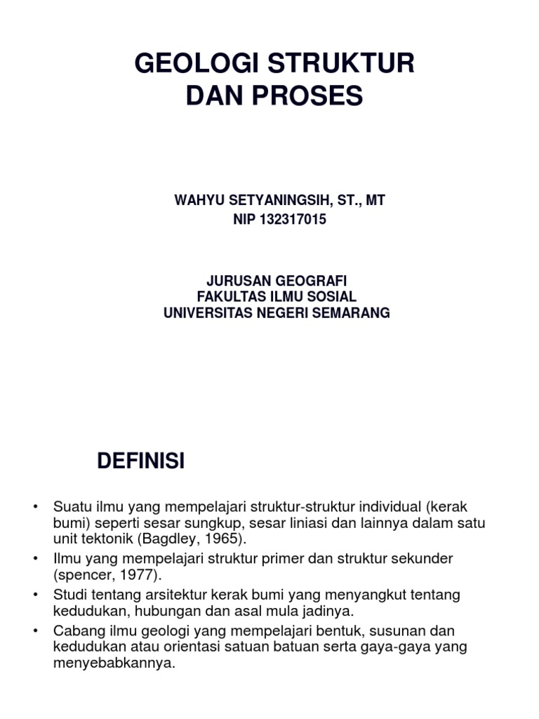 Geologi Struktur Dan Proses | PDF | Sains & Matematika