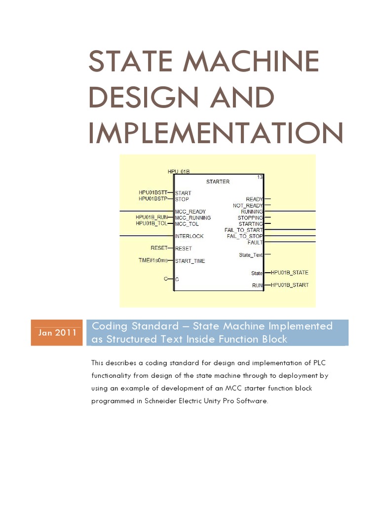 State Machine Design For Automation | PDF | Programmable Logic ...