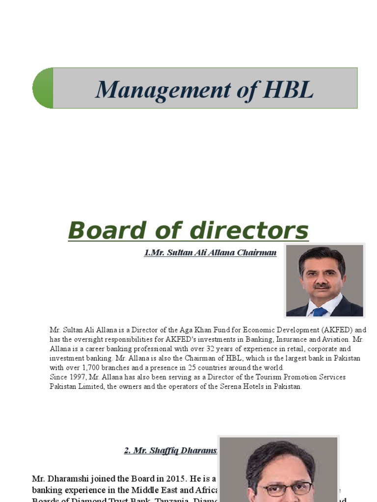 Management of HBL | PDF | Financial Services | Banking