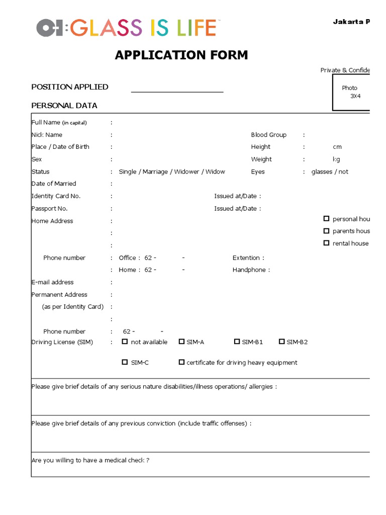 Application Form (Email Ver) | PDF | Identity Document | Business