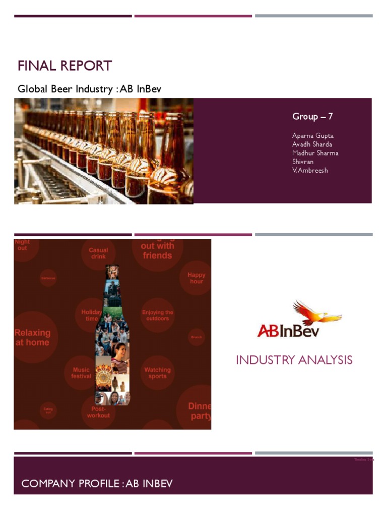 Group-7 - Final Report AB InBev | PDF | Anheuser Busch | Beer