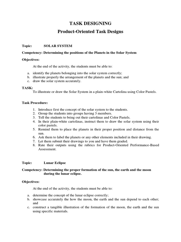 Task Designing | PDF | Eclipse | Moon