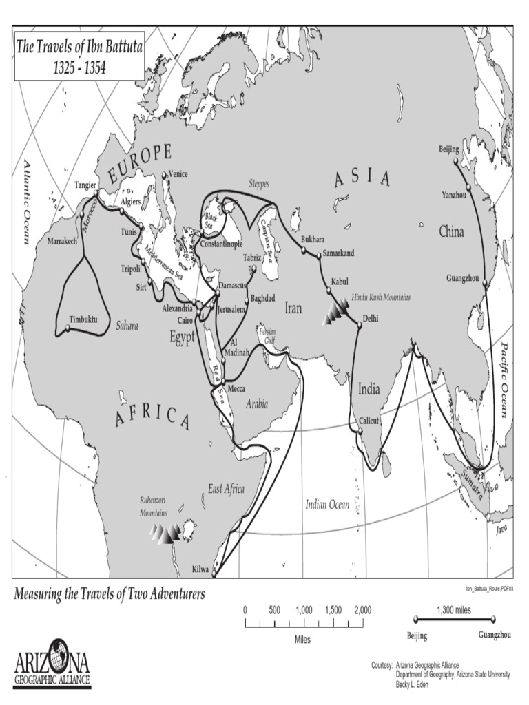 Ibn Battuta Route | PDF | North Africa | Middle East