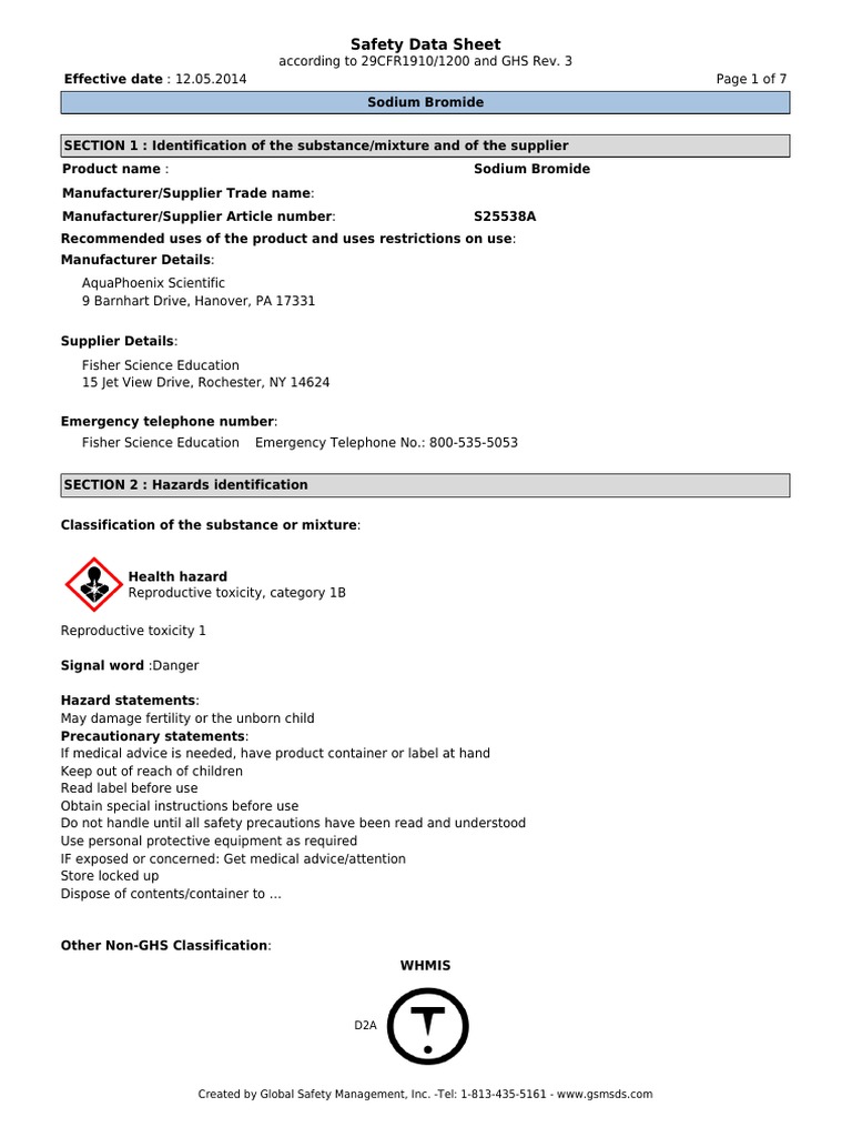 Safety Data Sheet | PDF | Dangerous Goods | Firefighting