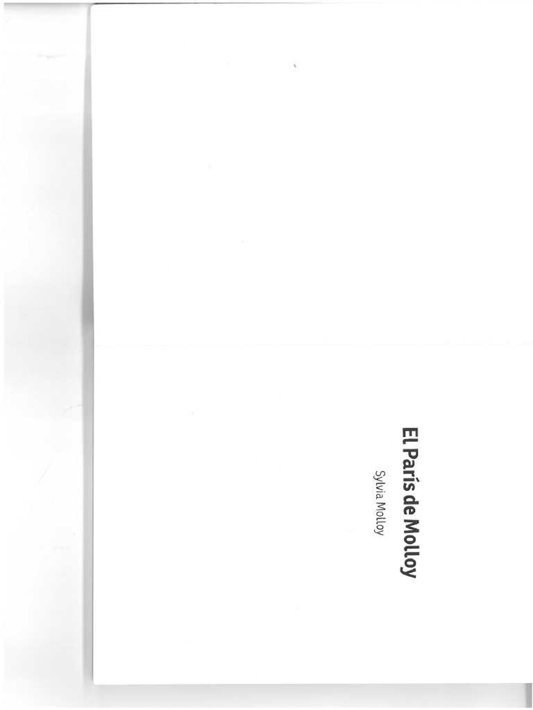 Molloy, Sylvia. El París de Molloy | PDF