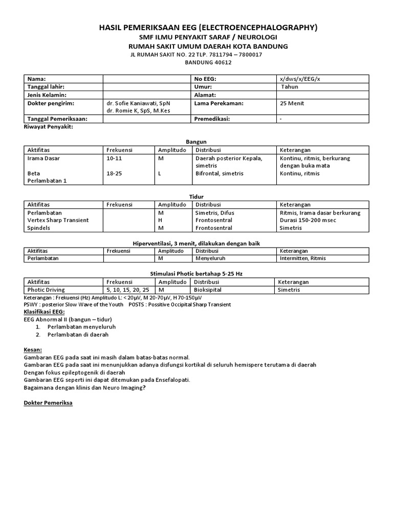 Form Ekspertise Eeg | PDF