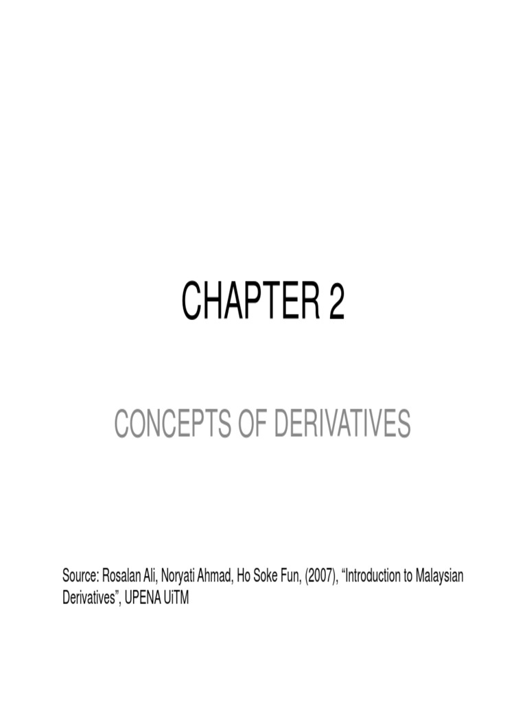 Chapter 2 Concept of Derivatives PDF | PDF | Futures Contract | Derivative (Finance)