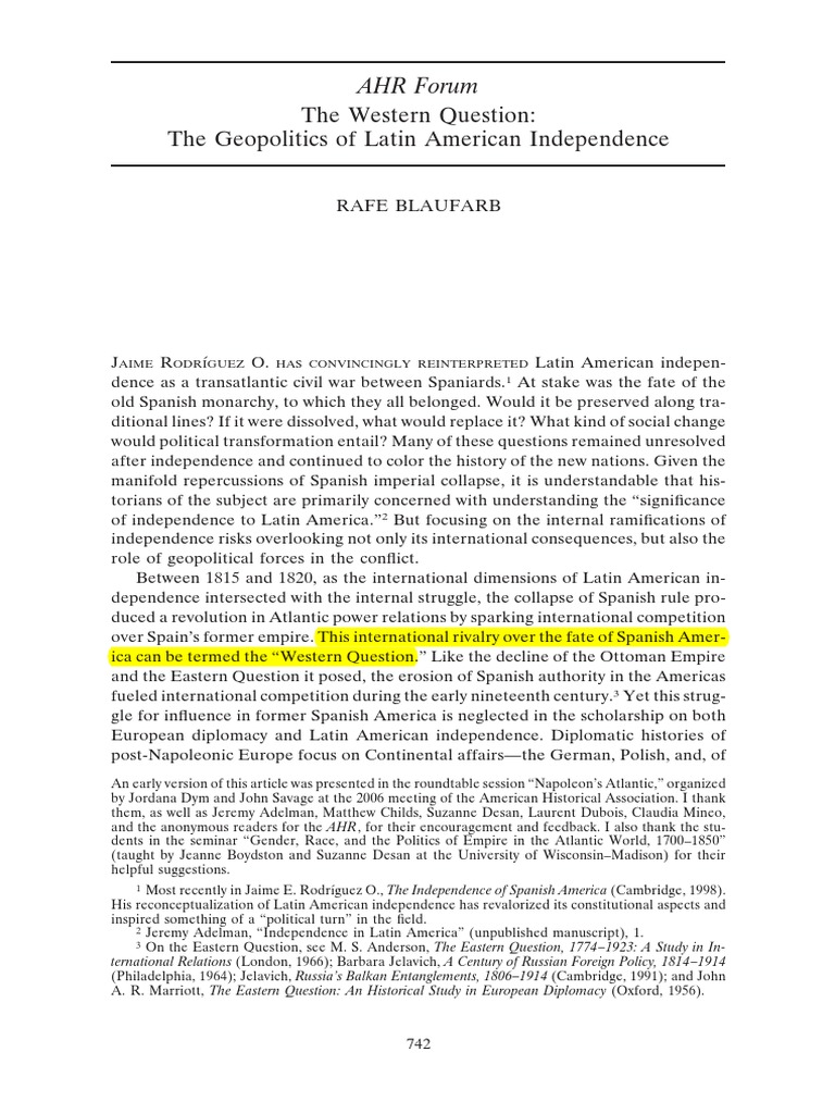 Blaufarb Rafe-The Western Question | PDF | Spain | France