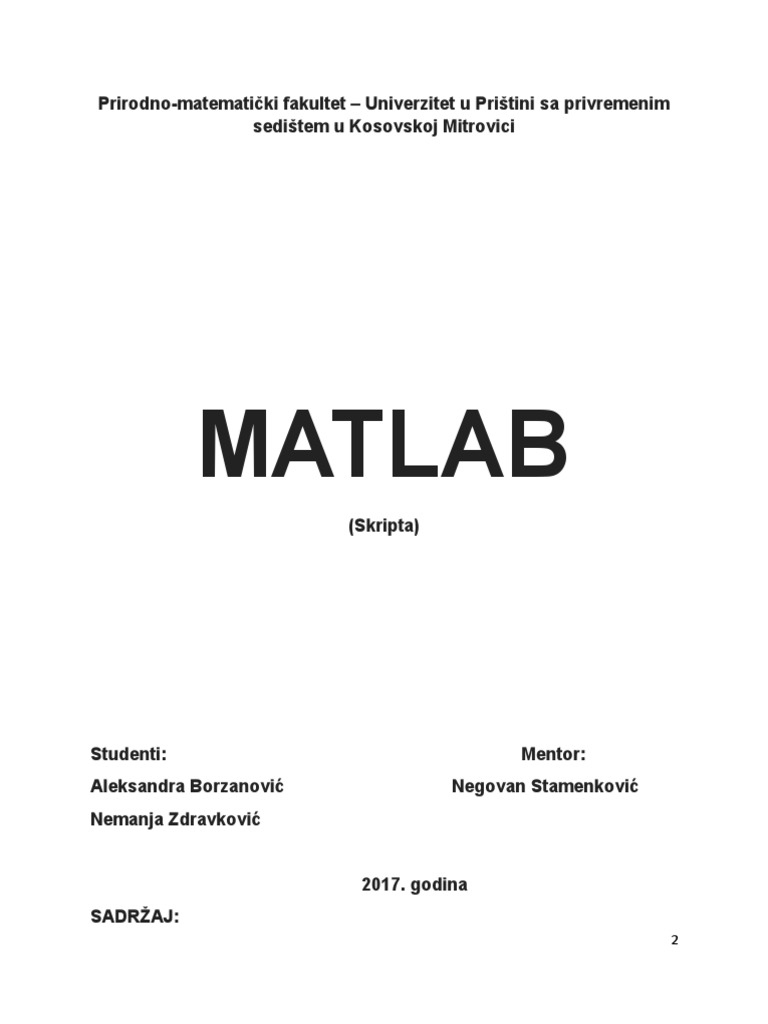 Matlab | PDF
