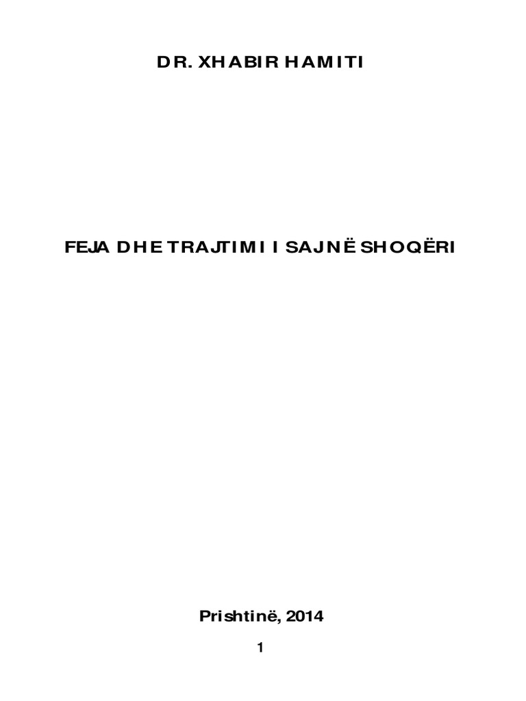 Feja Dhe Trajtimi I Saj Në Shoqëri | PDF