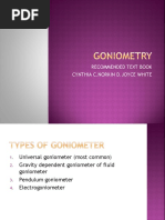 Goniometry of Cervical Spine | PDF