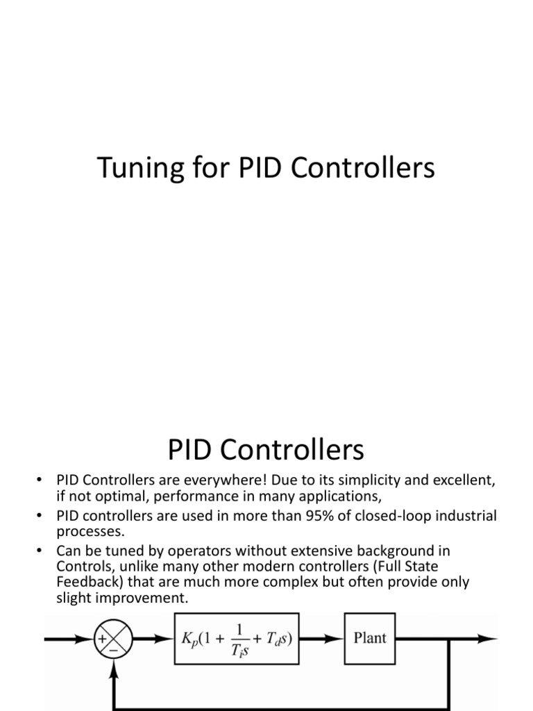 Tuning for Pid Controllers | Control Theory | Applied Mathematics