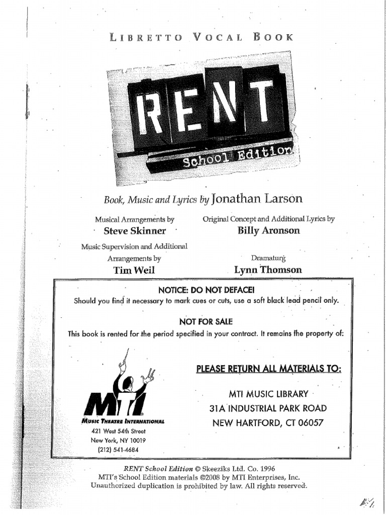 Rent Libretto PDF | PDF