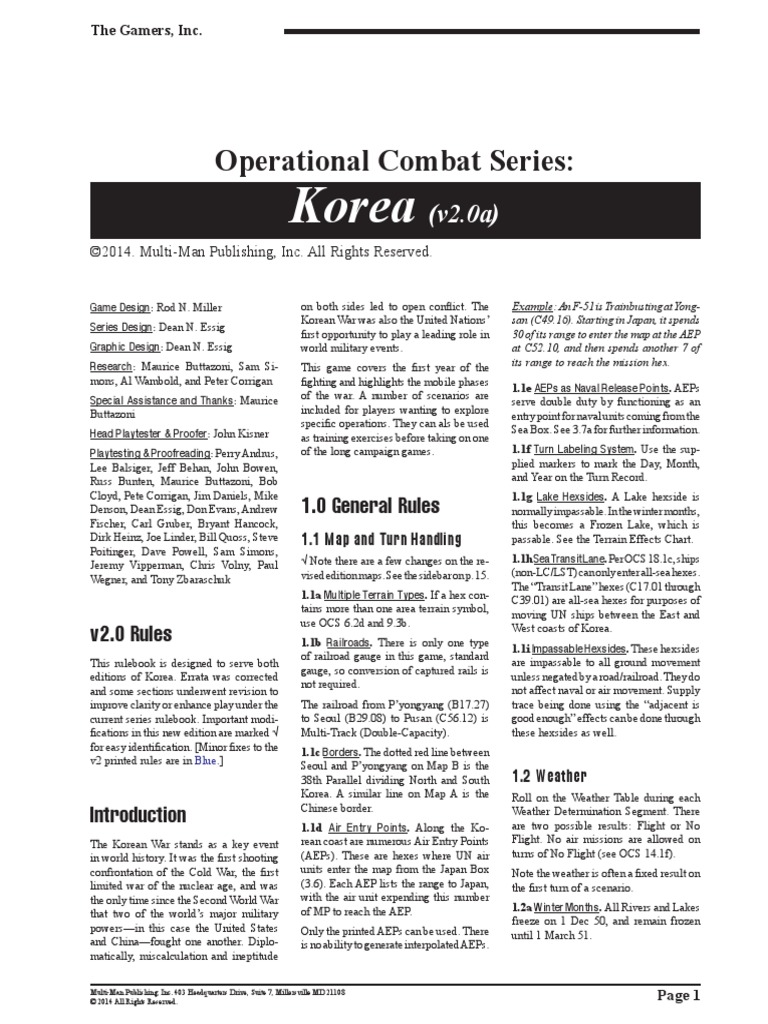 Korea Rules v2 | PDF | Landing Ship | Korean War