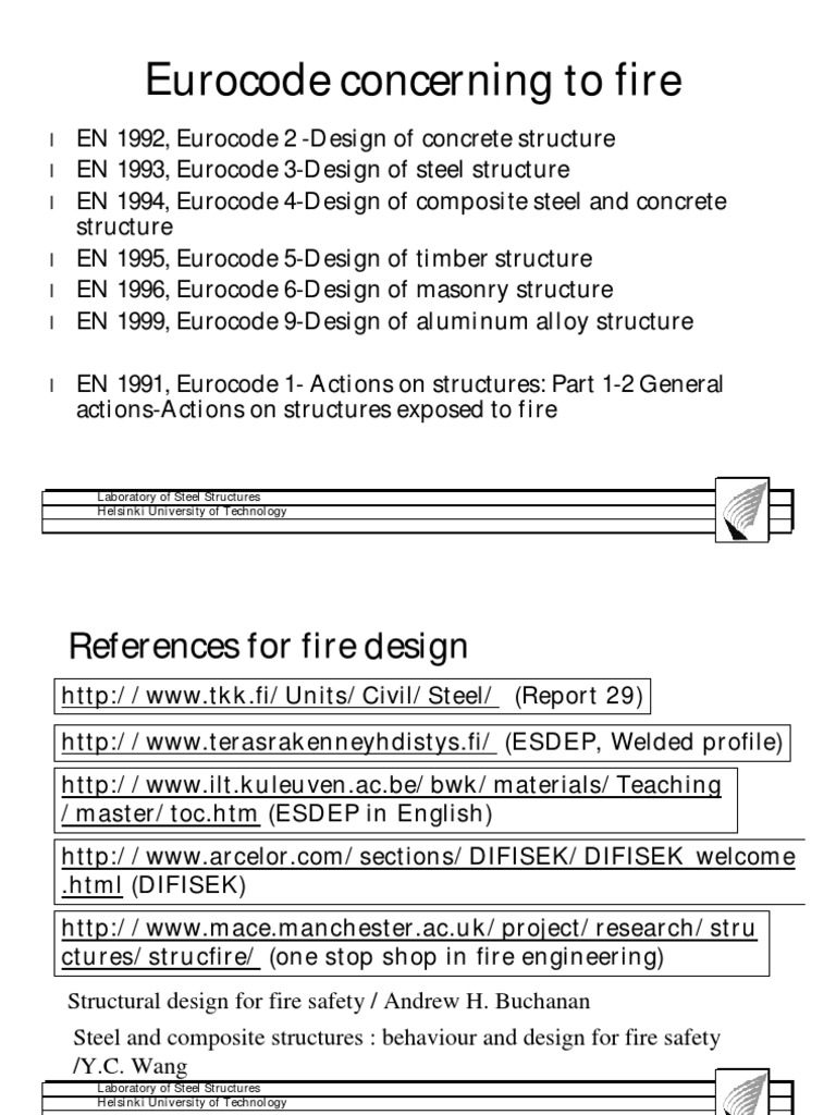 Report On The Needs To Achieve Improved Fire Protection As Regards The ...