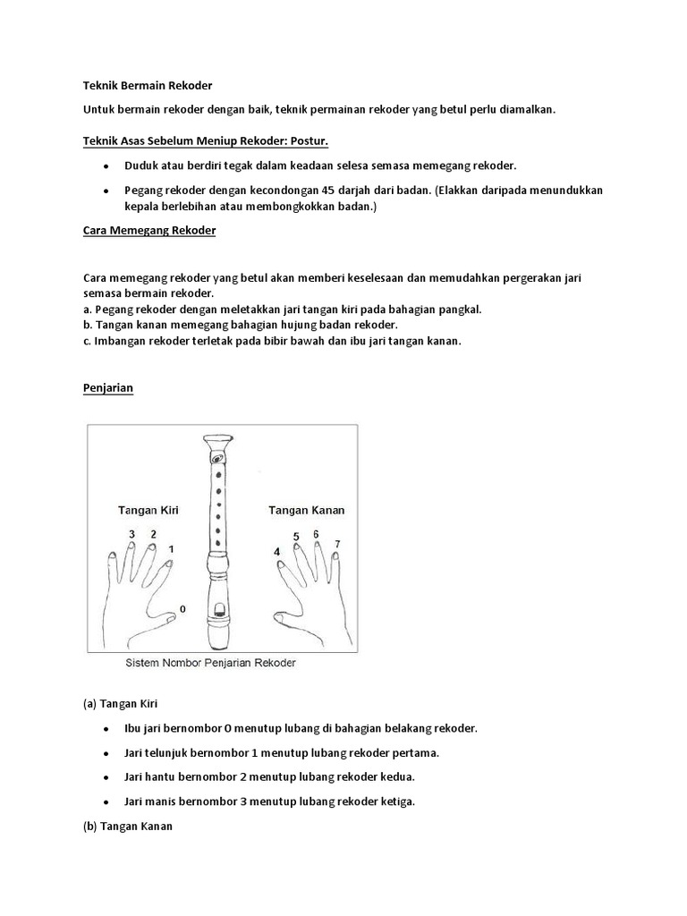 Teknik dan Penjarian Rekoder | PDF
