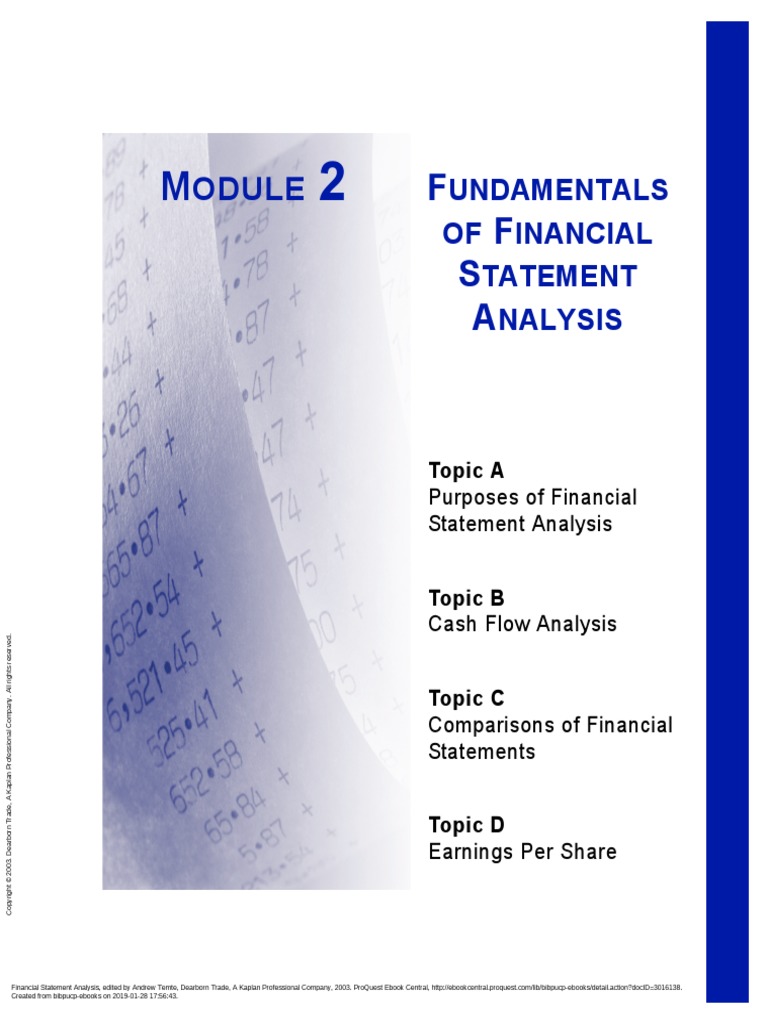 Financial Statement Analysis - (MODULE 2 FUNDAMENTALS OF FINANCIAL ...