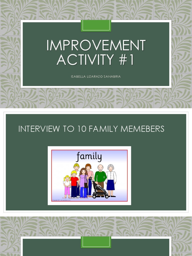 Improvement Activity #1: Isabella Lizarazo Sanabria | PDF