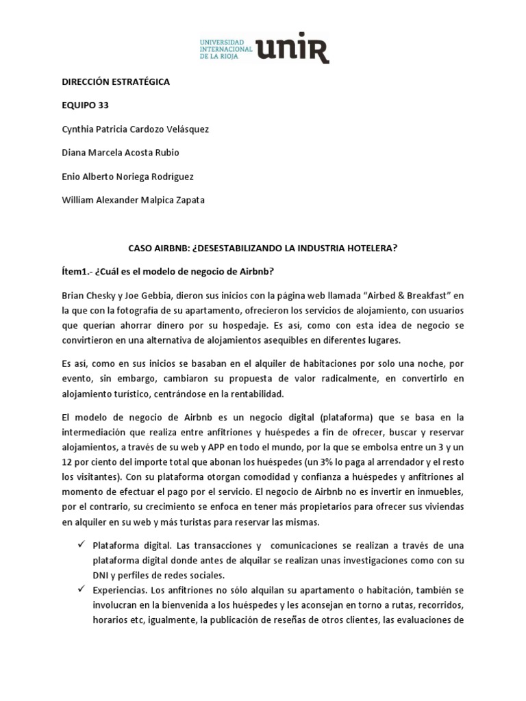 Impacto de Airbnb en la industria hotelera | PDF | Airbnb | Hotel