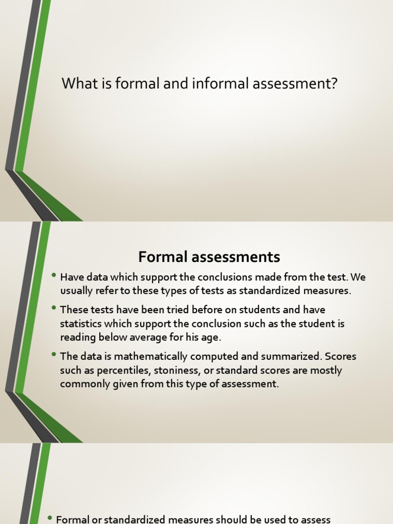 What Is Formal And Informal Assessment Pdf